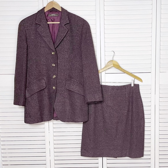 Rubinacci Napoli | Skirts | Mariano Rubinacci Burgundy Wool And Silk ...